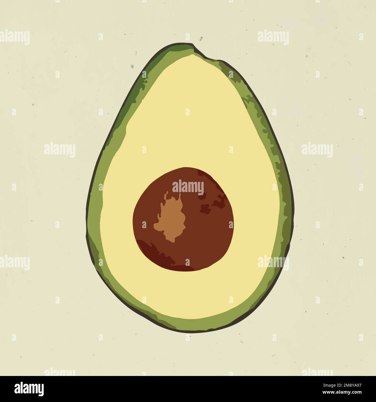 Vectorized avocado sticker overlay design element Stock Vector Image ...