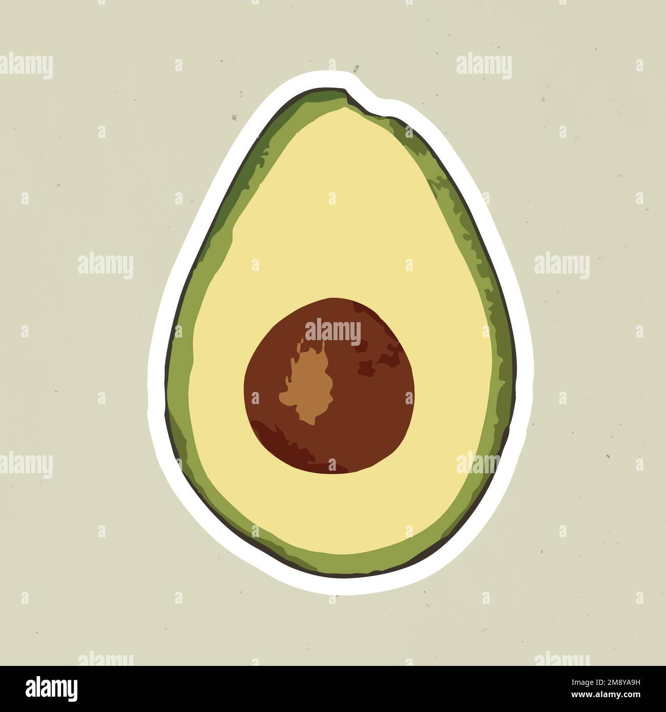 Avocado sticker hi-res stock photography and images - Alamy