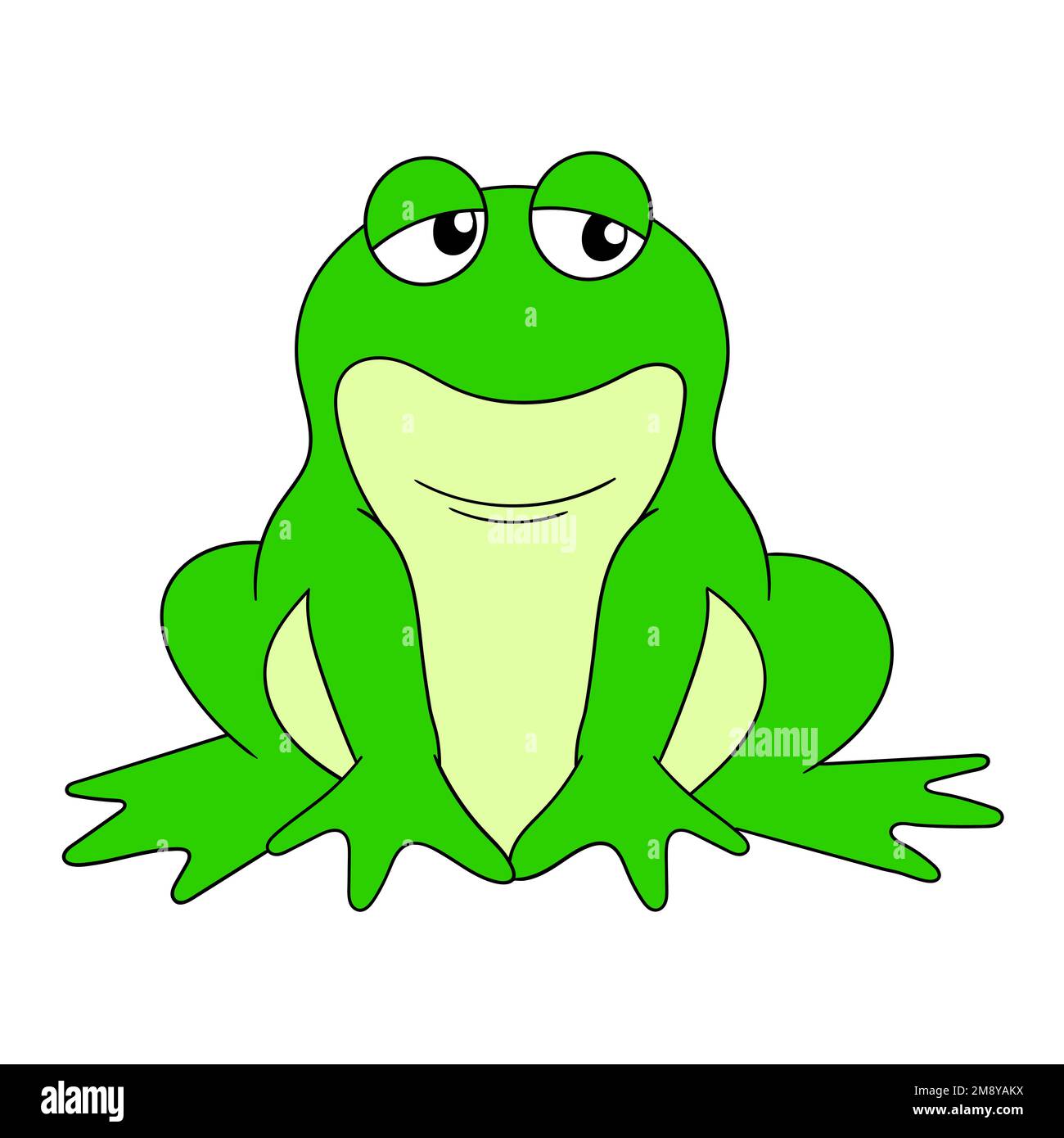 the green frog is showing an innocent face expression out of boredom ...