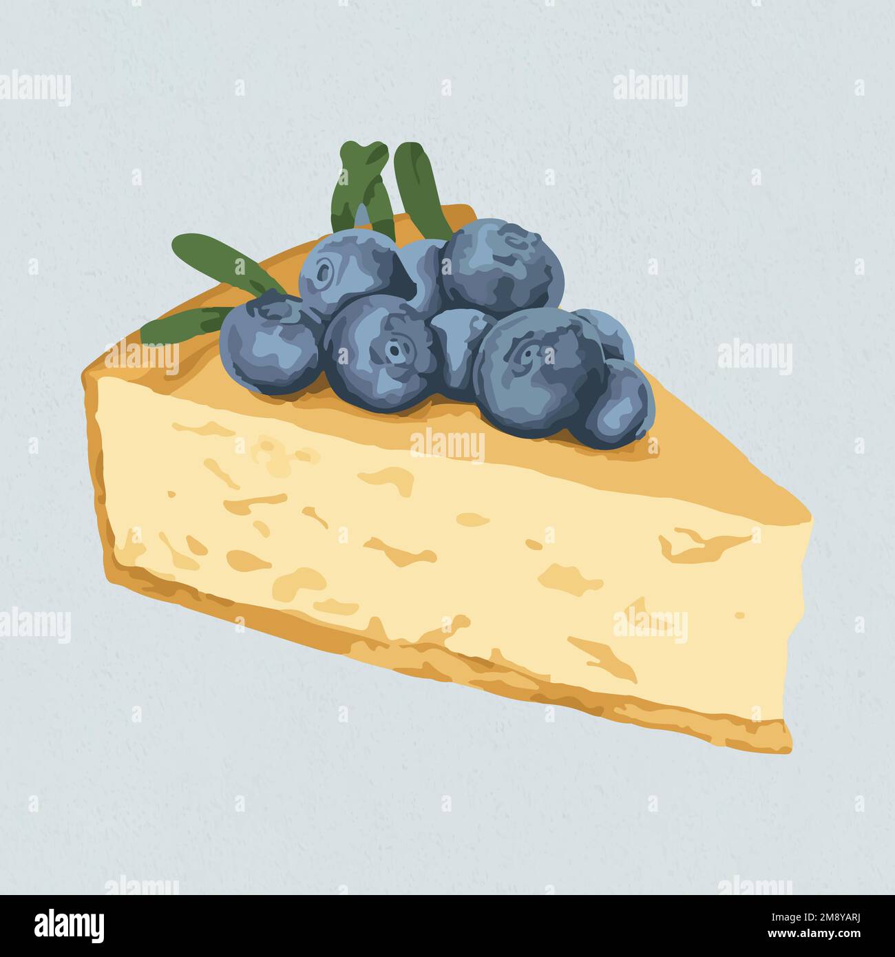 Slice delicious cheesecake blueberries Stock Vector Images - Alamy