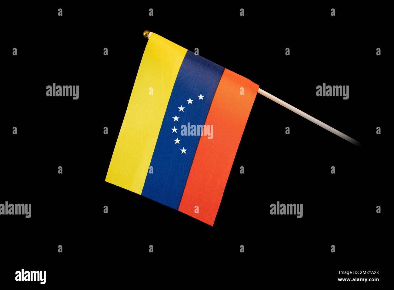 the national flag of venezuela on a black background Stock Photo - Alamy