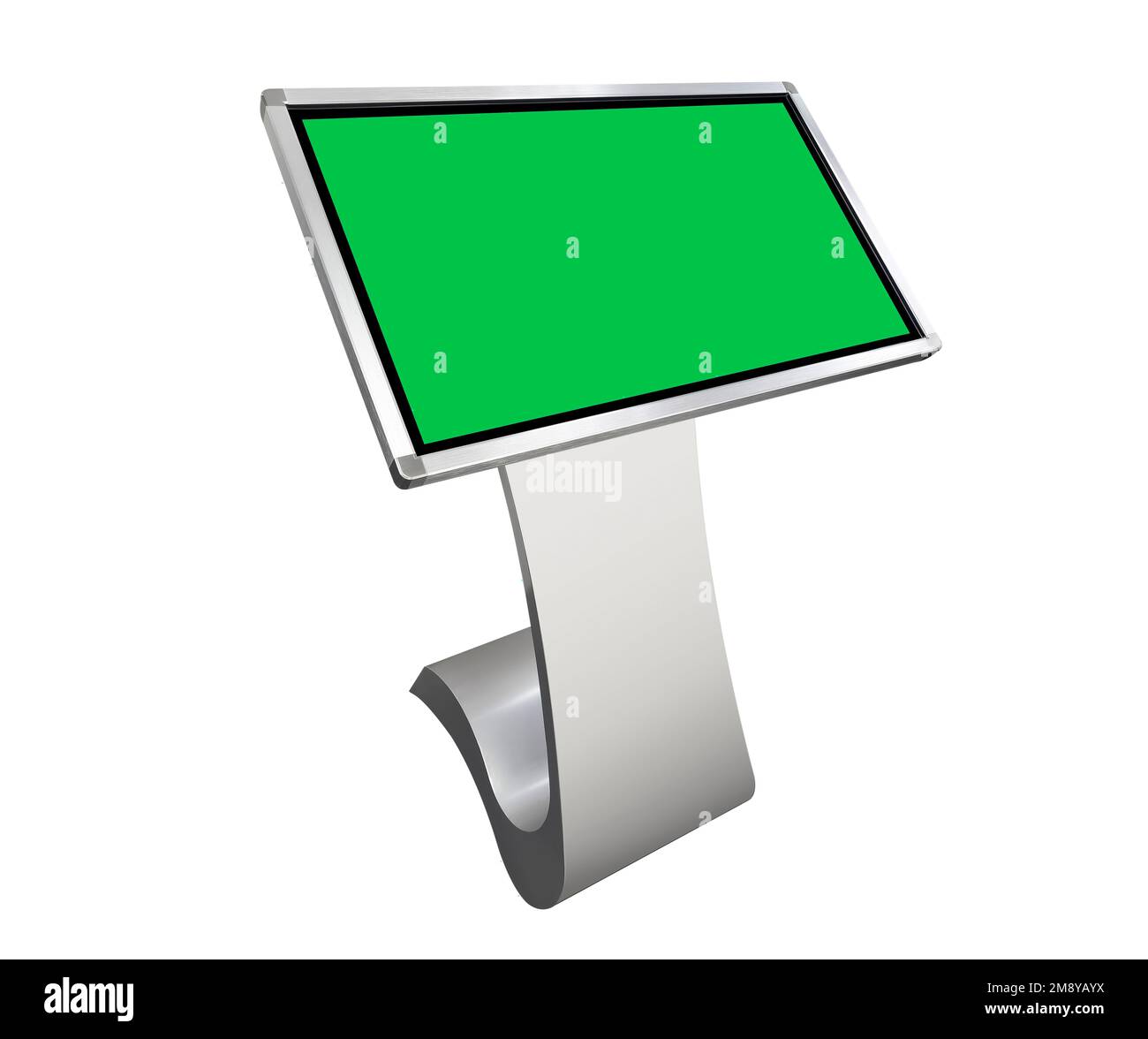 PC computer showing blank isolated green screen with chroma key ...