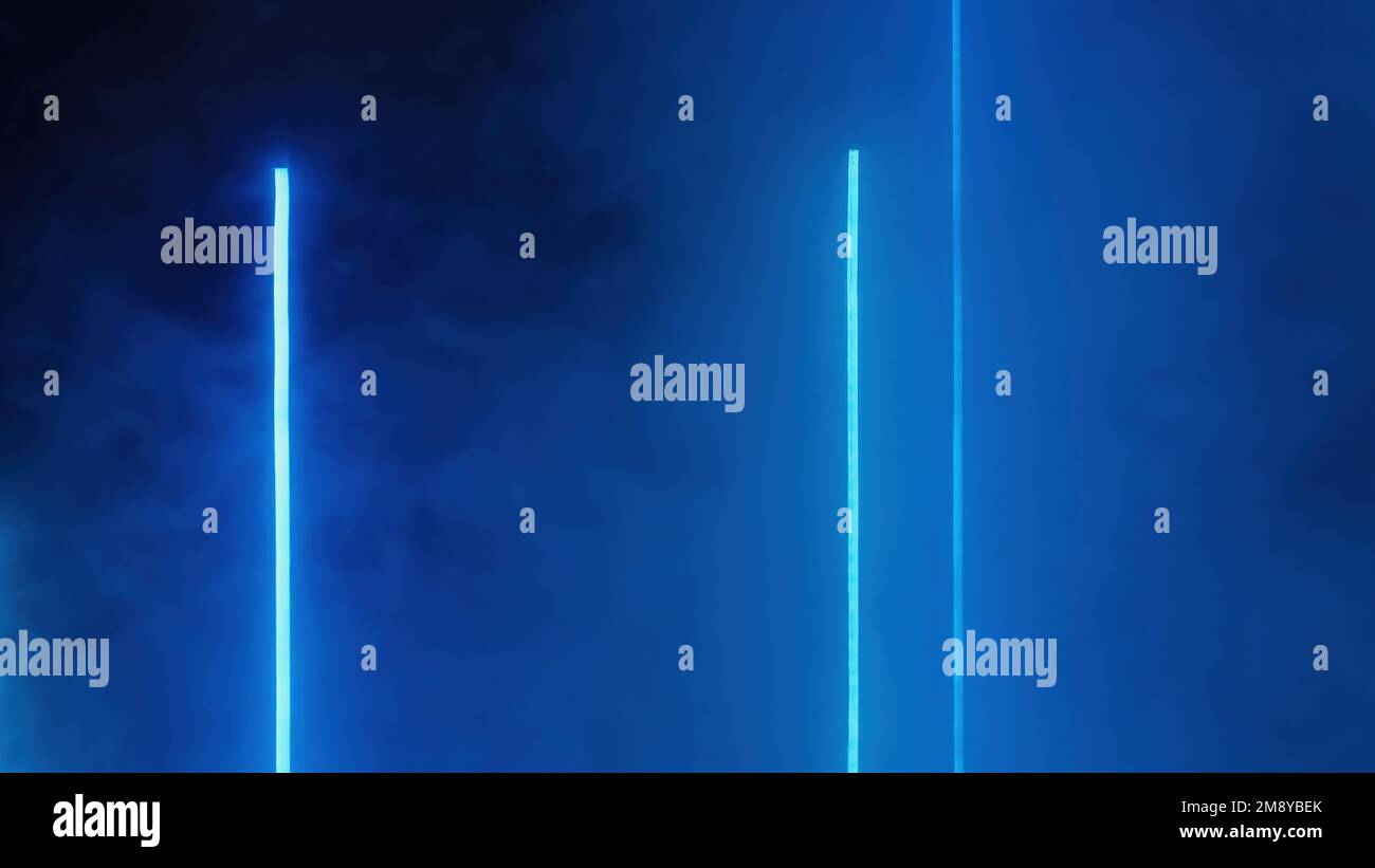 color mist blur neon light blue glowing lines dark Stock Photo - Alamy