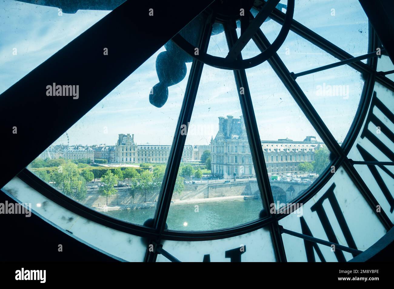 Ancient transparent clock in Orsay museum. Paris, France Stock Photo ...