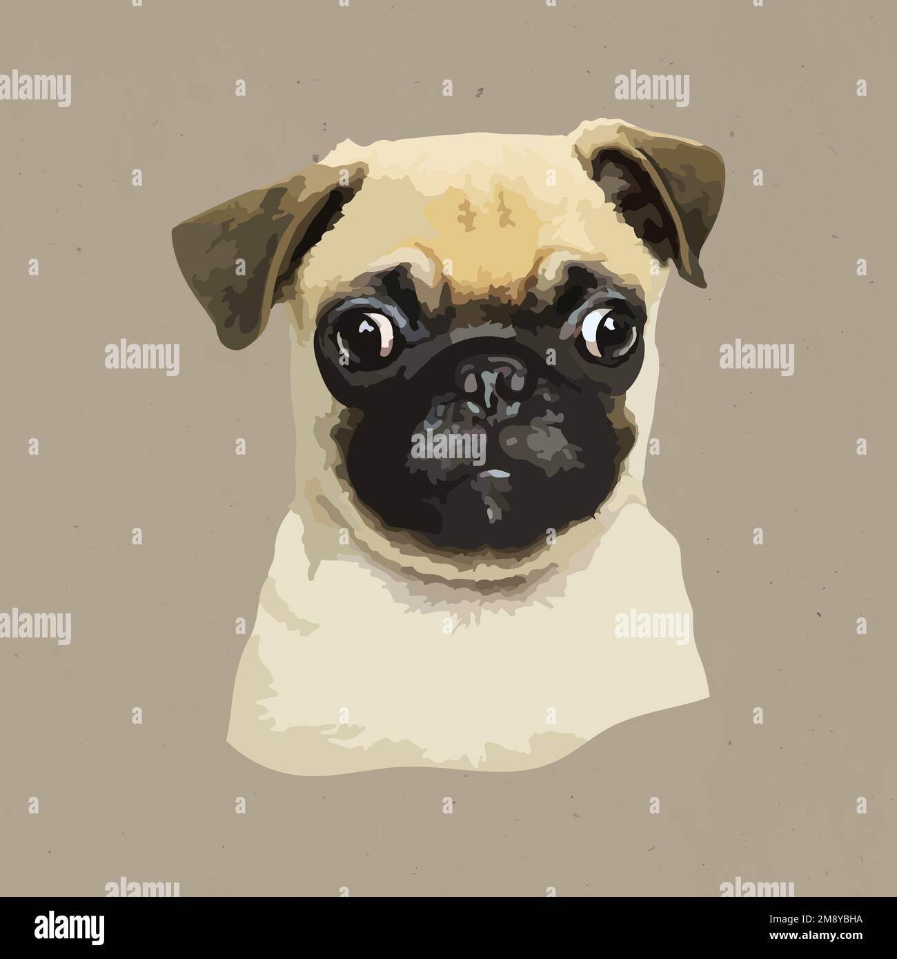 Vectorized puppy illustration Stock Vector Images - Alamy