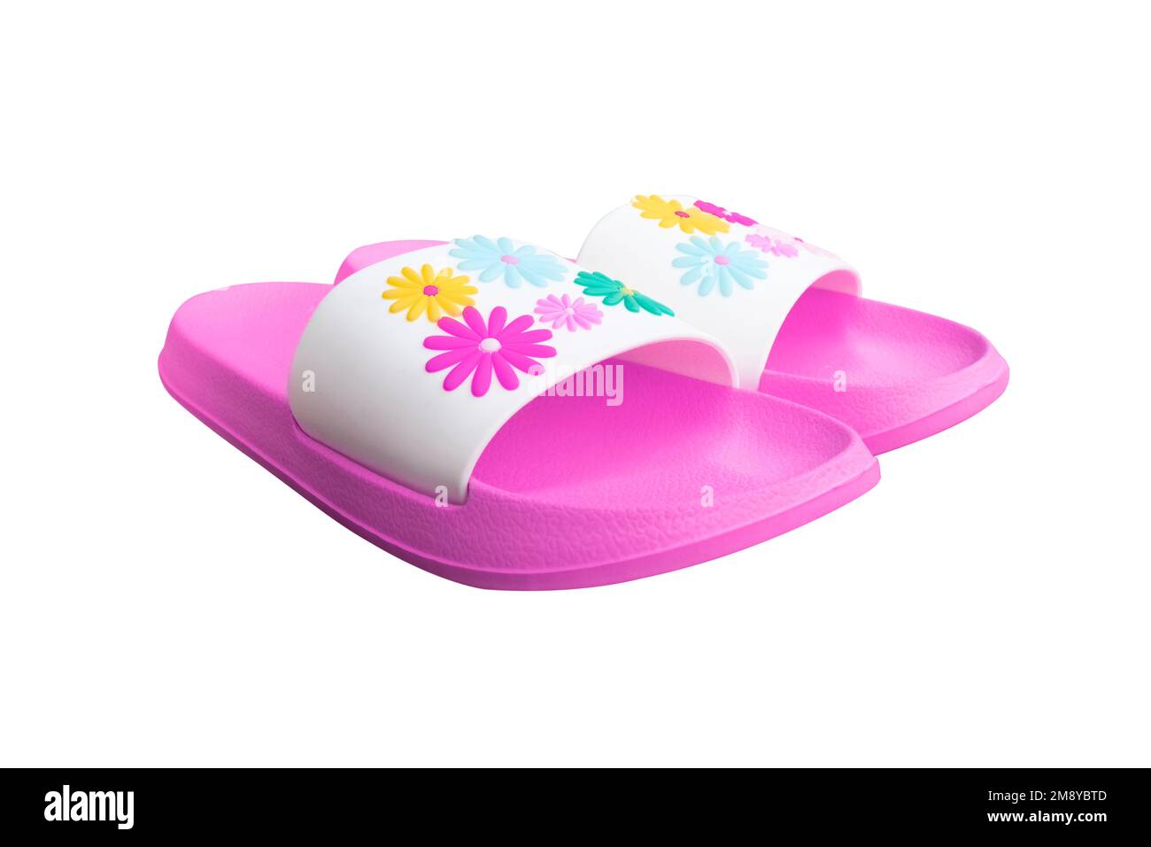 Beach rubber slippers isolated on white background. Flip flops isolated ...