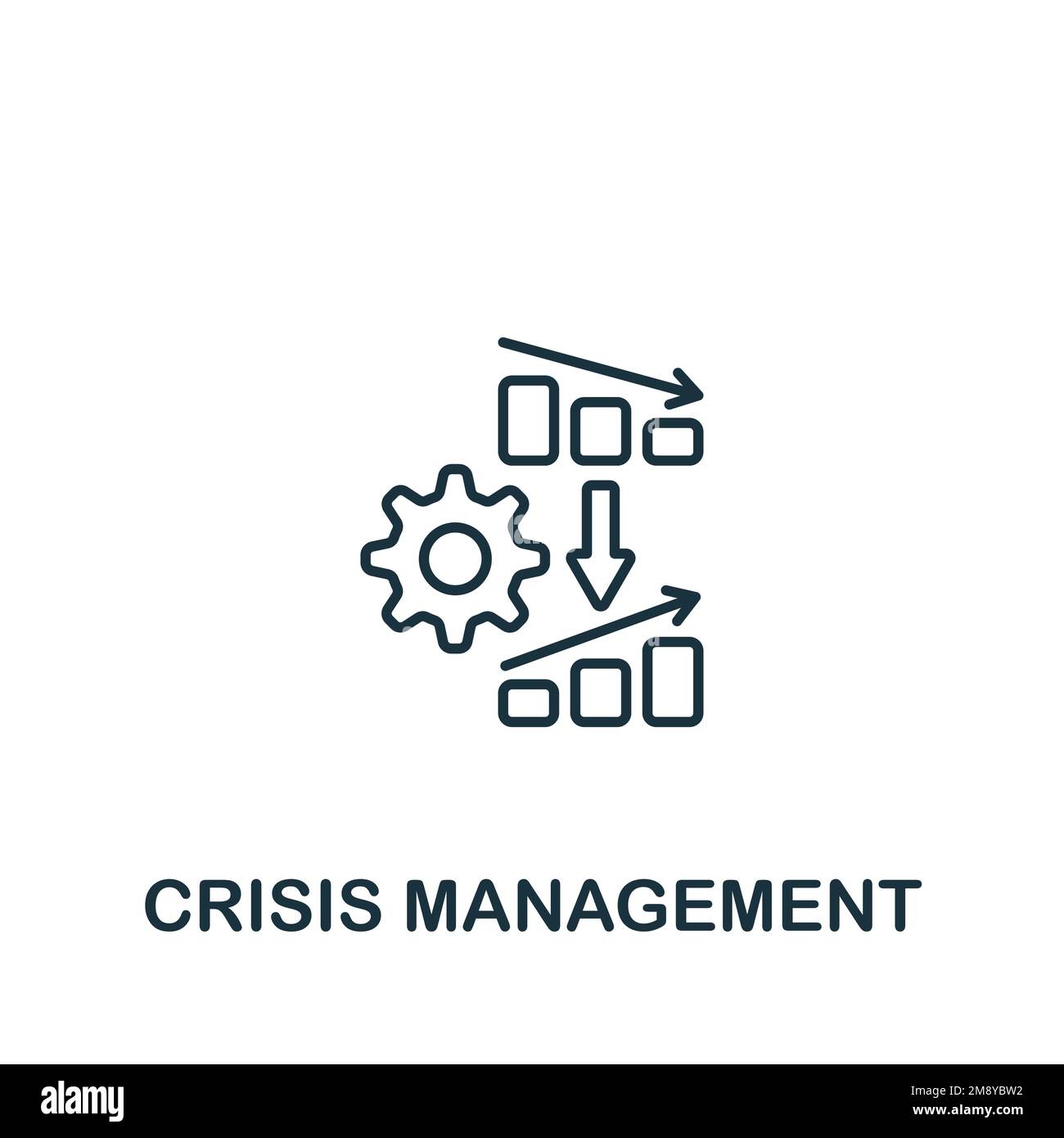 Crisis Management icon. Monochrome simple Time Management icon for ...