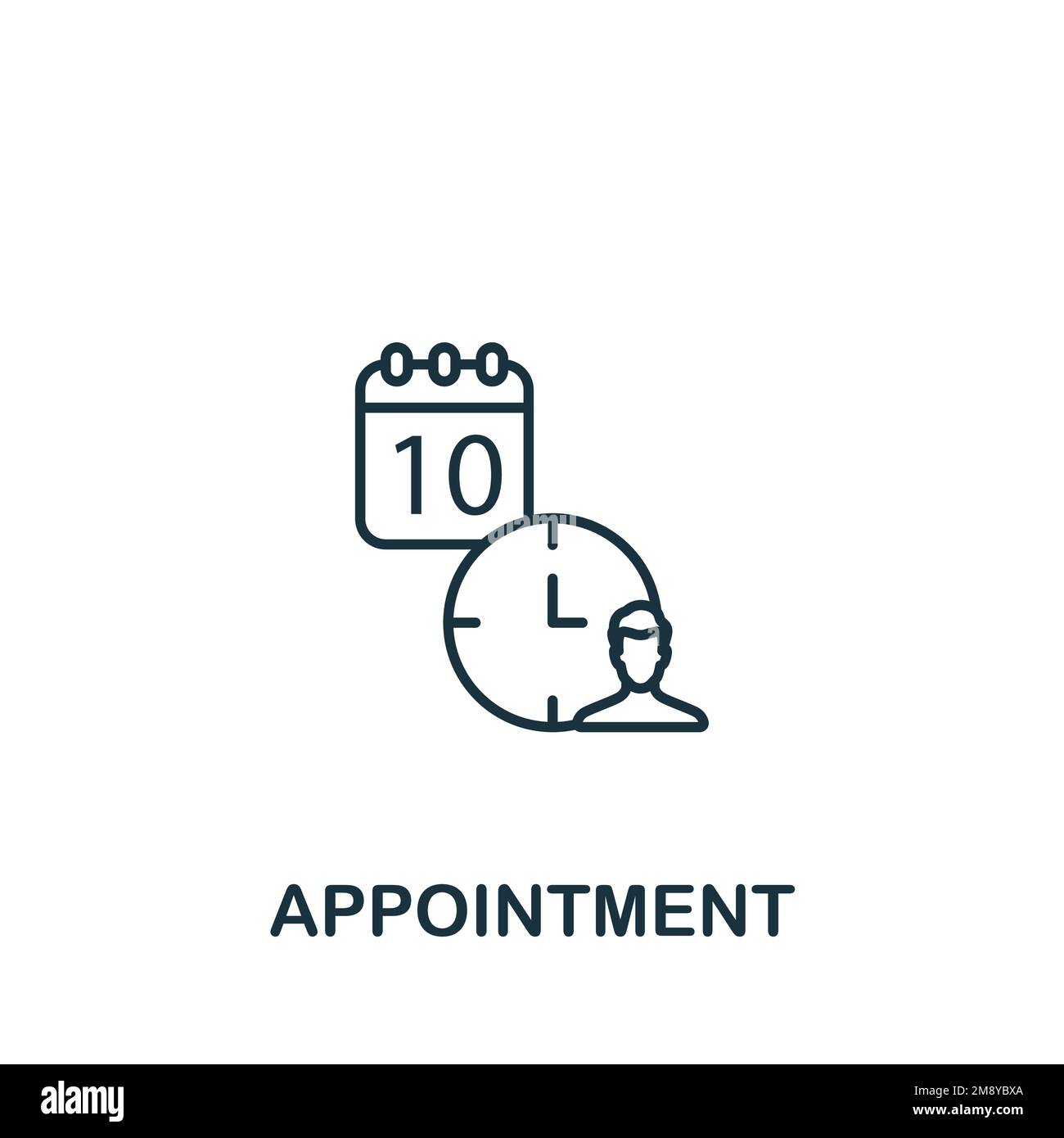 Appointment icon. Monochrome simple Time Management icon for templates ...