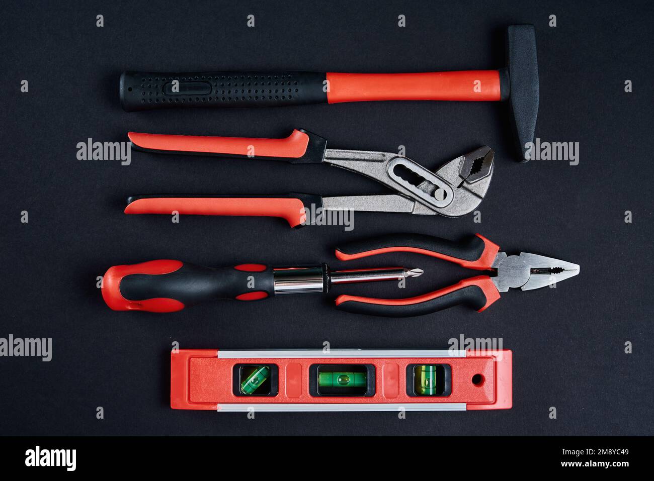 Set of hand instruments for repair, close up. Tools for maintenance ...