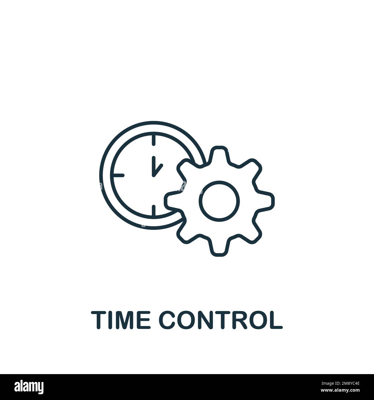 Time Control icon. Monochrome simple Time Management icon for templates ...