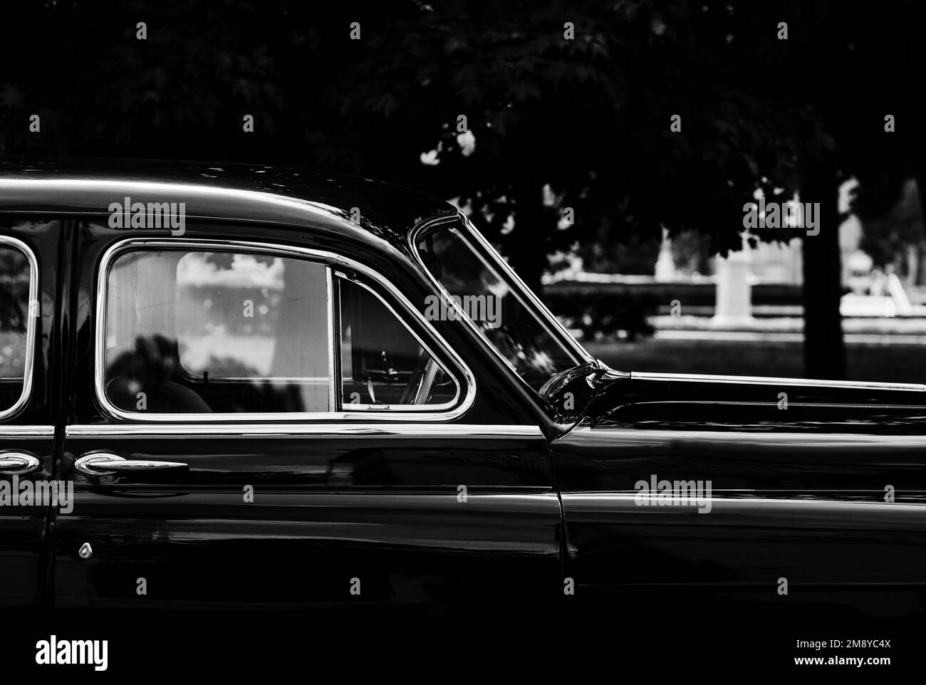 Restored classic automobile Black and White Stock Photos & Images - Alamy