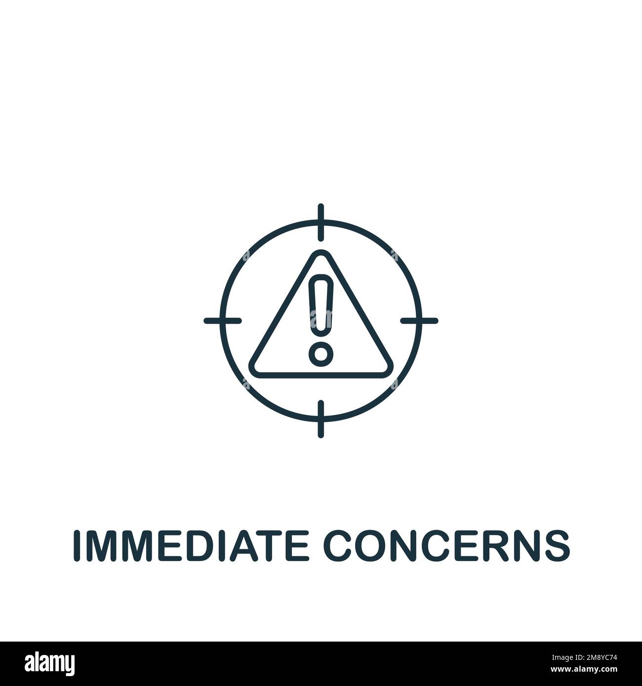 Immediate Concerns icon. Monochrome simple Time Management icon for ...