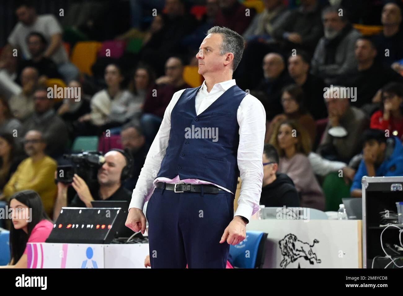 Pala Wanny, Florence, Italy, January 15, 2023, Stefano Micoli head ...