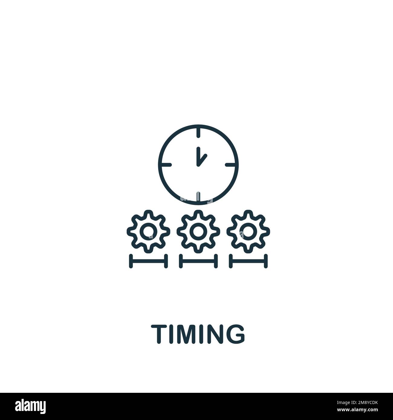 Timing icon. Monochrome simple Time Management icon for templates, web ...