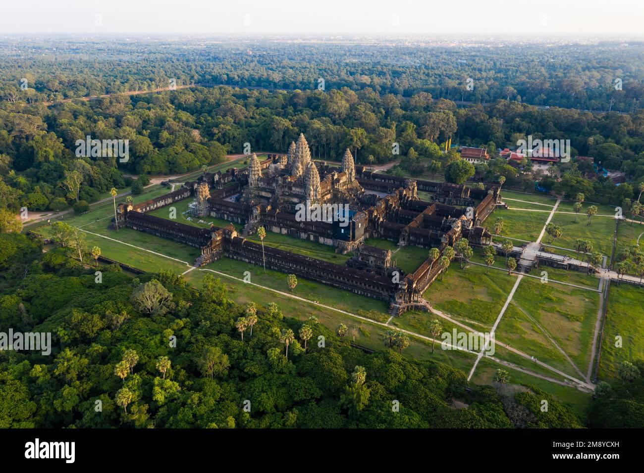 Angkor wat aerial view hi-res stock photography and images - Alamy