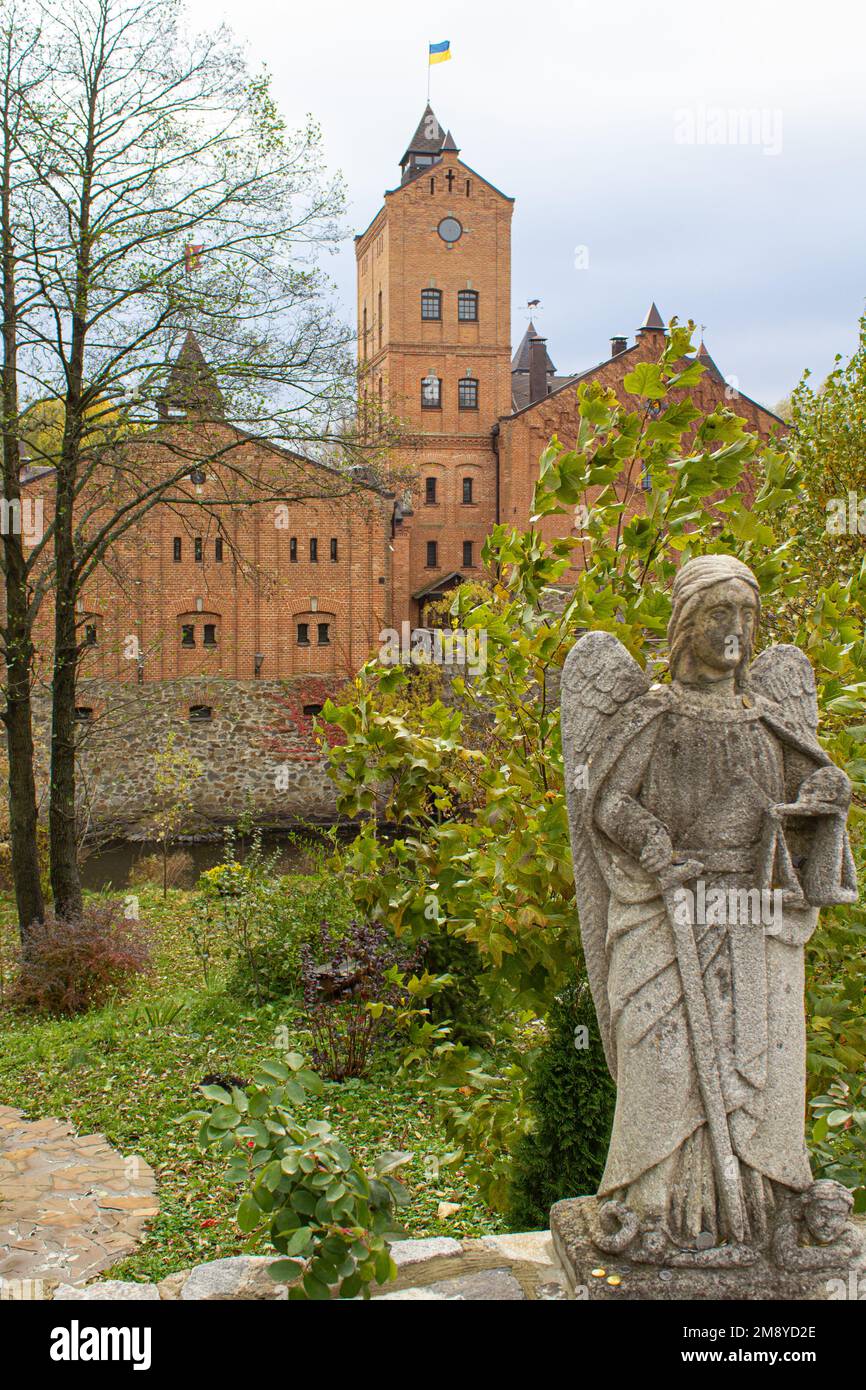 Ukrainian ancient castle. Brick architecture. City of Radomyshl ...