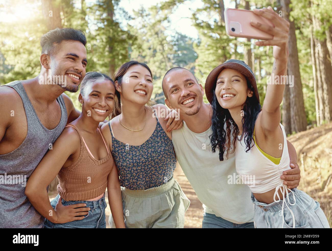 Making the most of the weekend together. a diverse group of friends ...