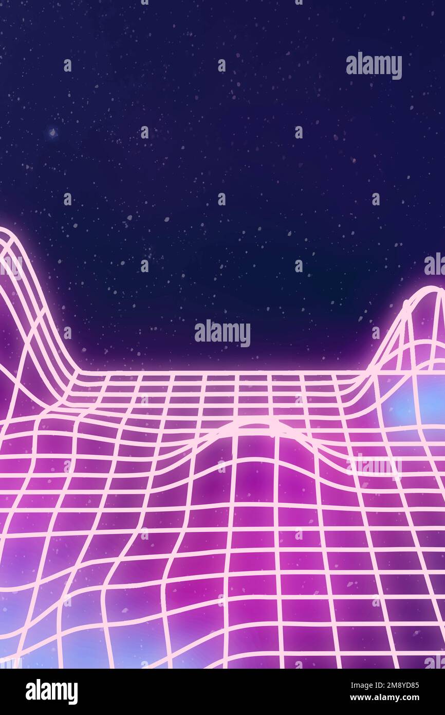 Metaverse background, neon synthwave design Stock Vector Image & Art ...