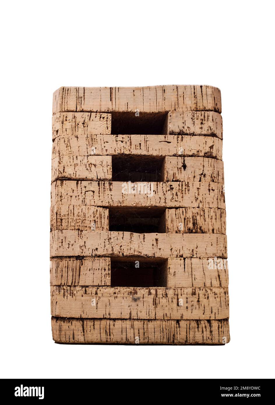 Stump stool made of cork also senton. Isolated over white Stock Photo ...