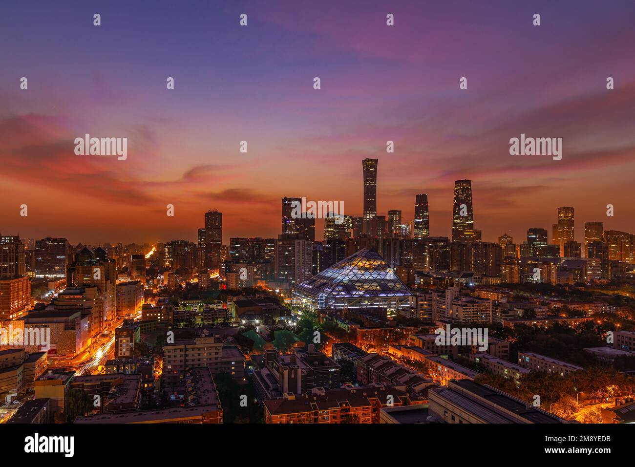 Beijing city at night Stock Photo - Alamy