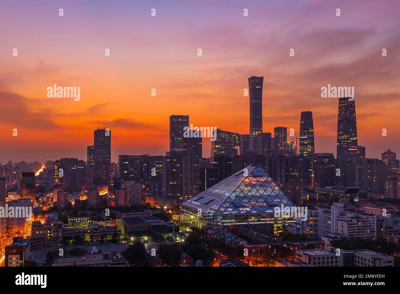 Beijing city at night Stock Photo - Alamy