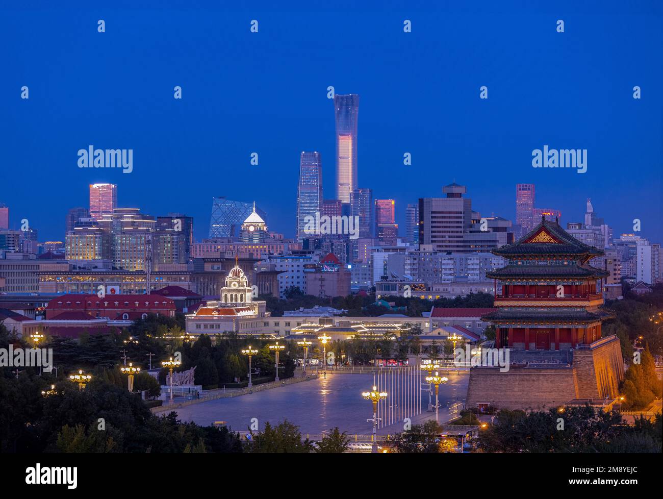 Beijing city at night Stock Photo - Alamy