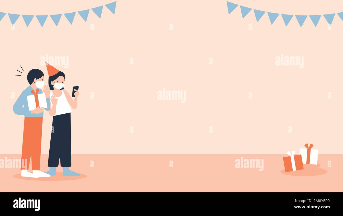 New normal birthday party vector background Stock Vector Image & Art ...
