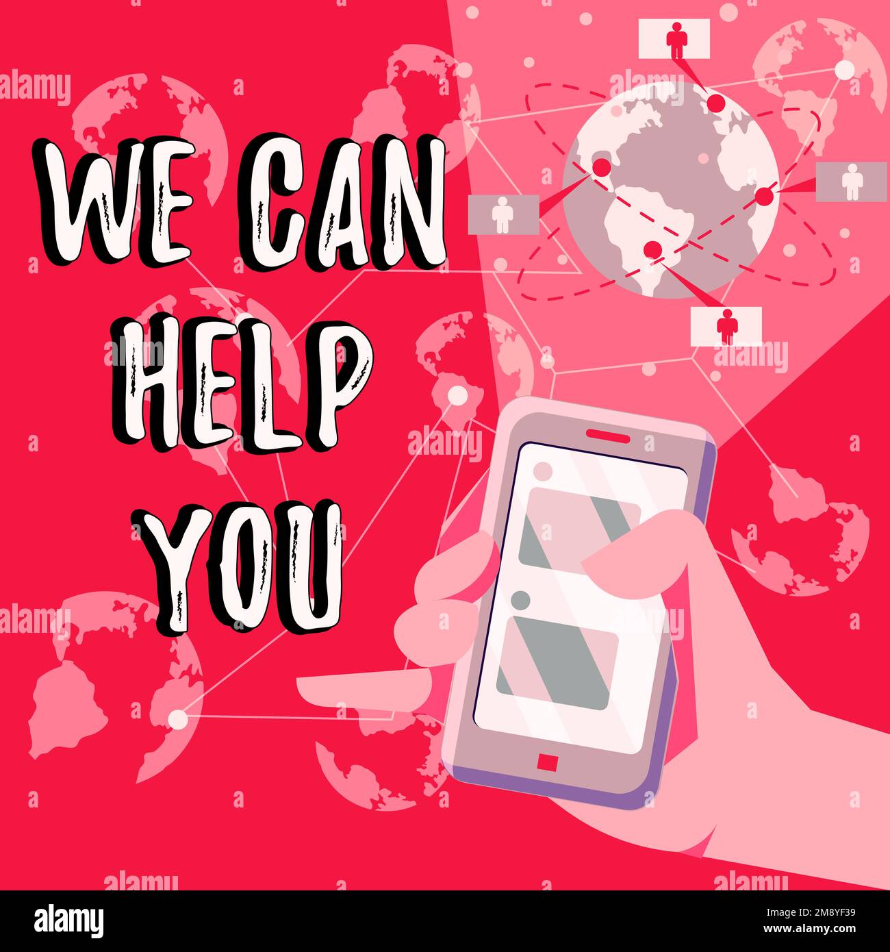 Handwriting text We Can Help You. Business approach Support Assistance ...