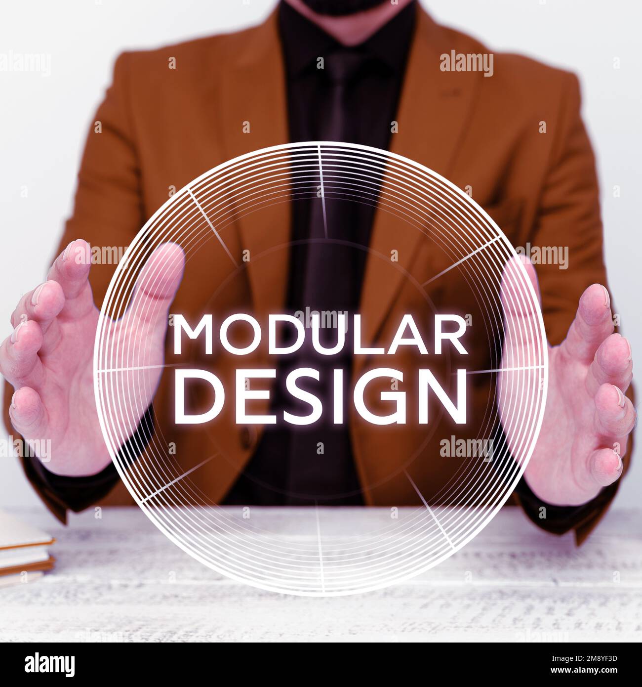 Text caption presenting Modular Design. Business idea product designing ...