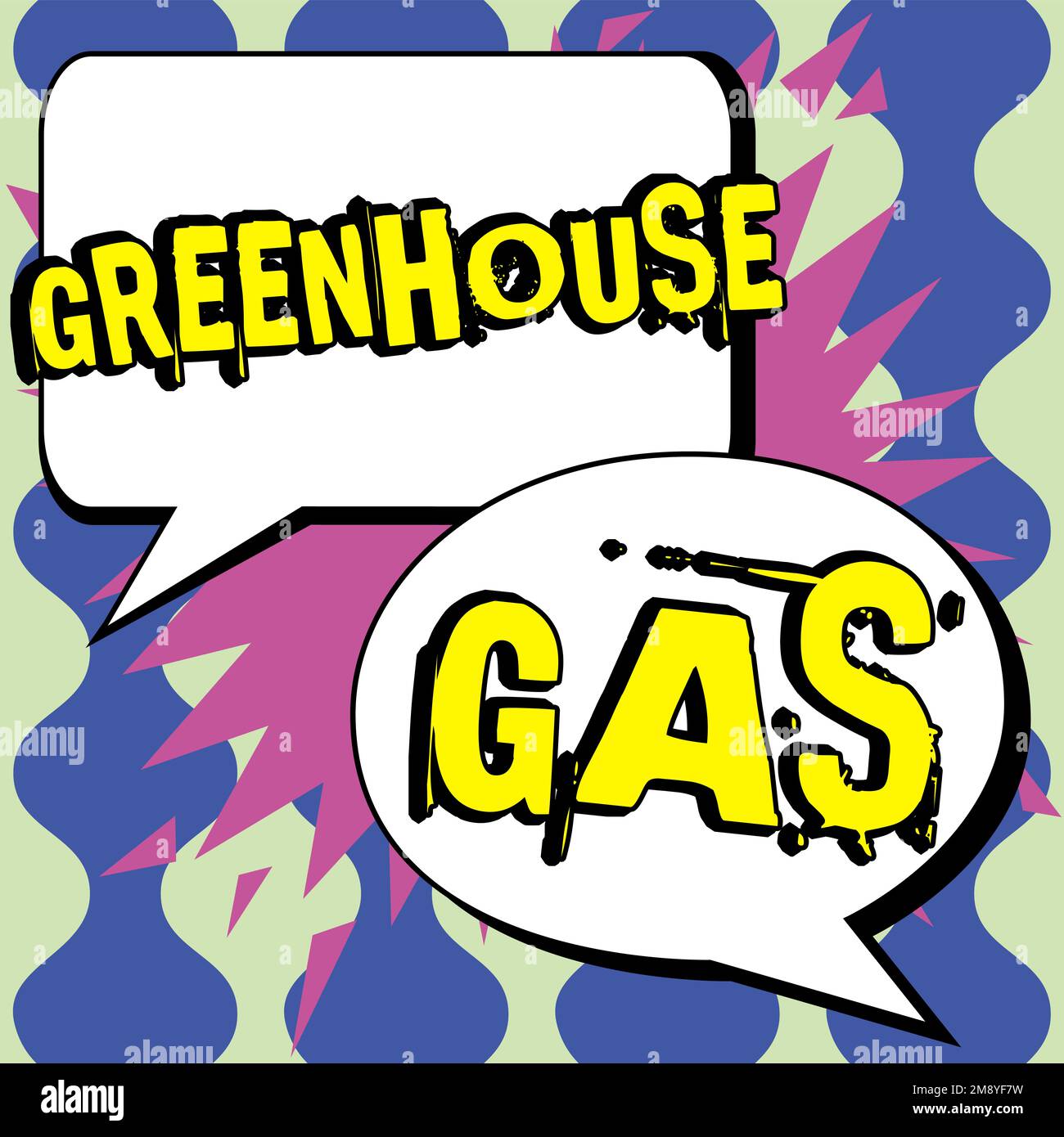 Conceptual display Greenhouse Gas. Word Written on carbon dioxide ...