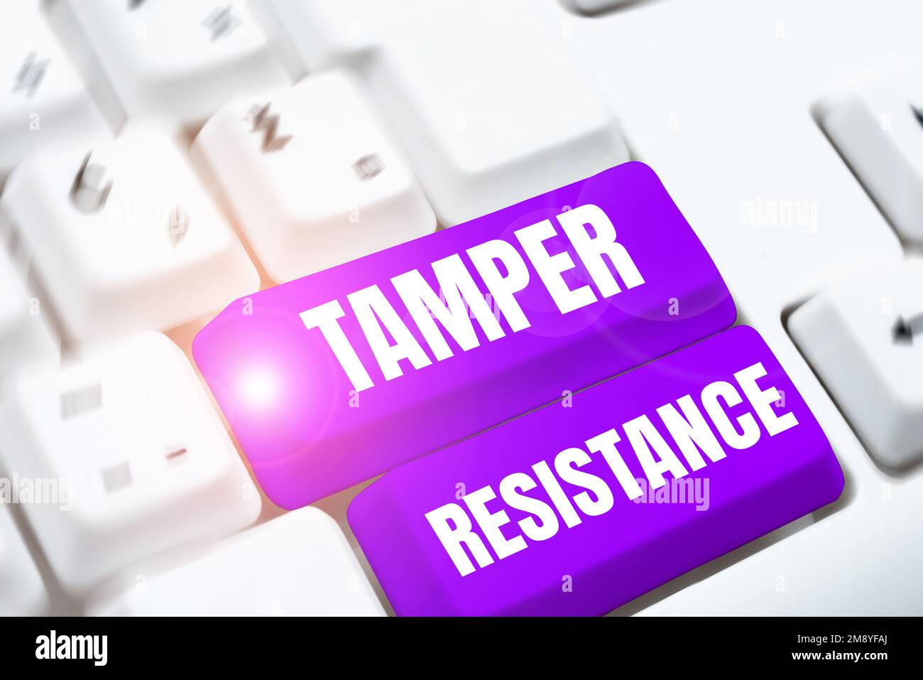 Sign displaying Tamper Resistance. Concept meaning resilent to physical ...