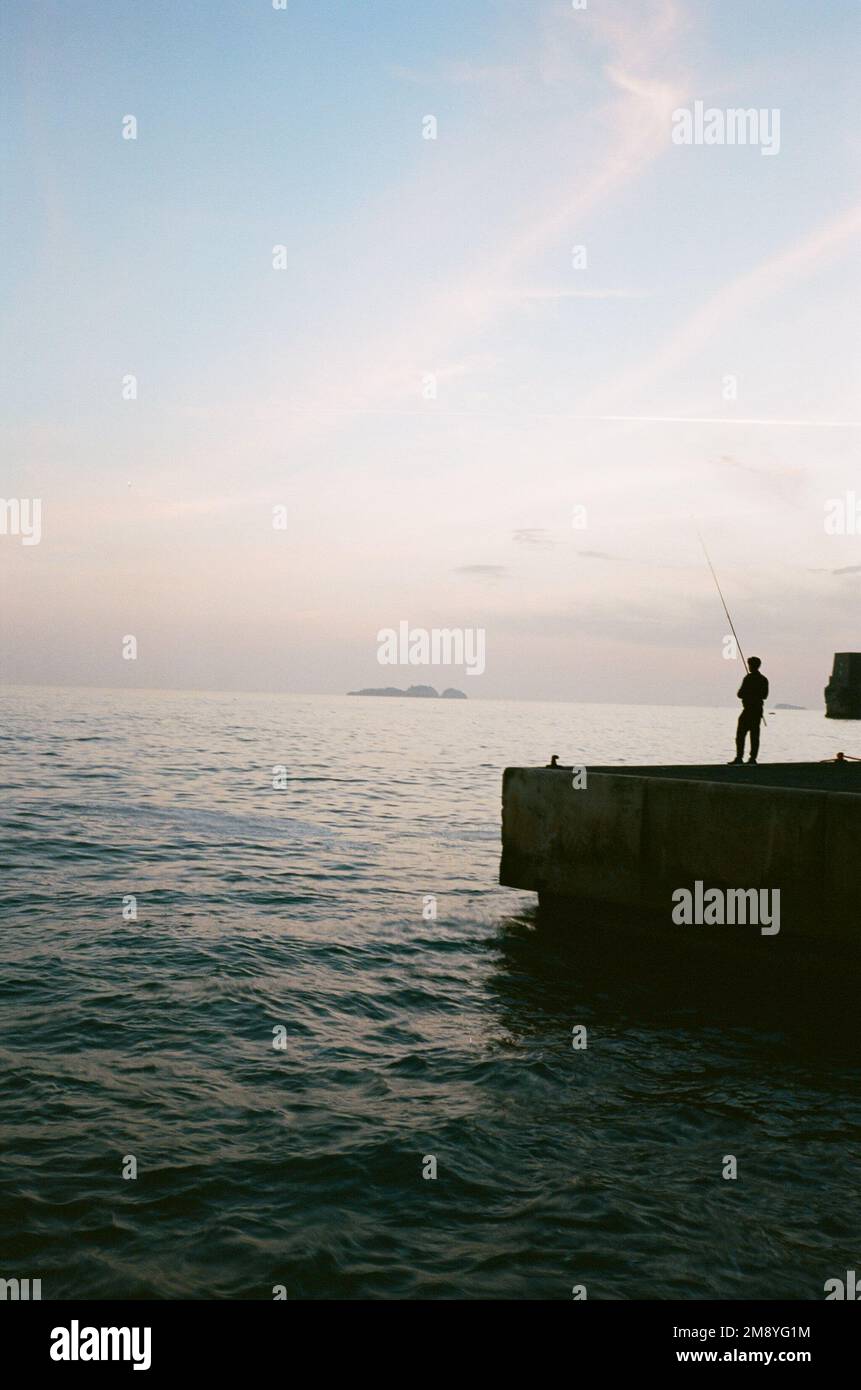 Fish man in Positano, Italy Stock Photo - Alamy