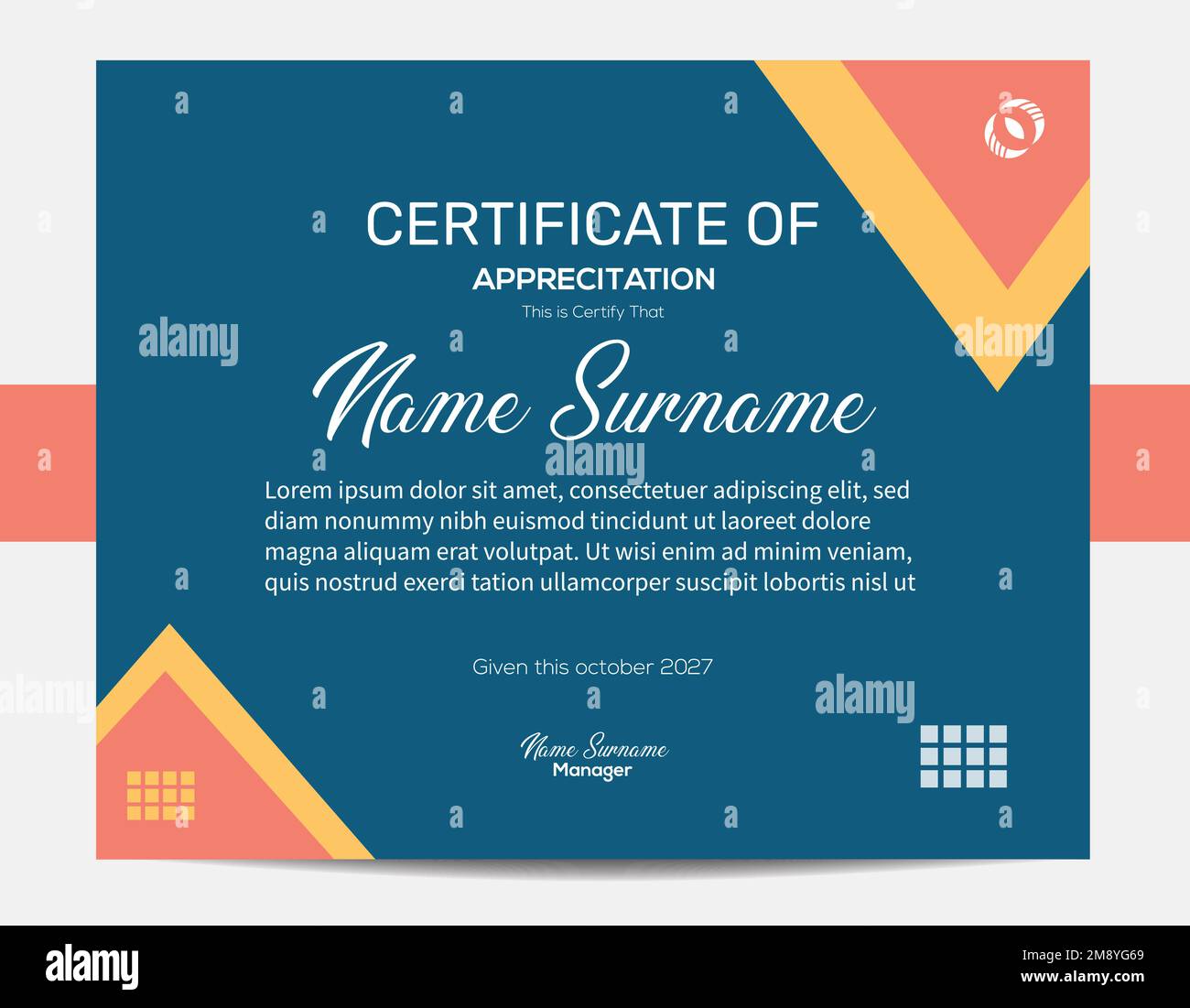 Certificate of appreciation or diploma design template Stock Vector ...