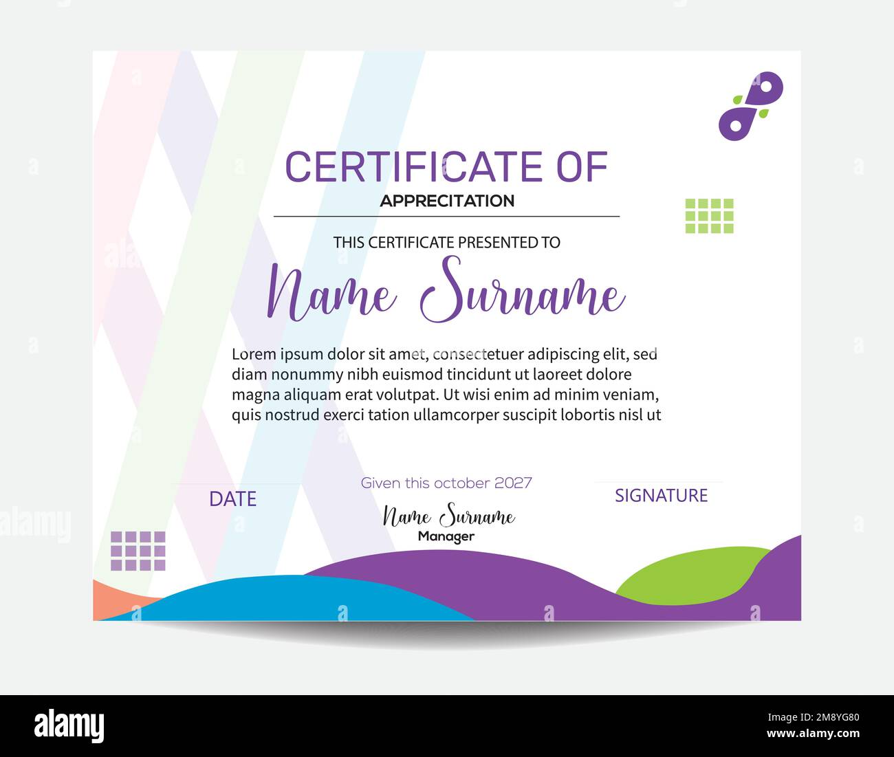 Certificate of appreciation or diploma design template Stock Vector ...