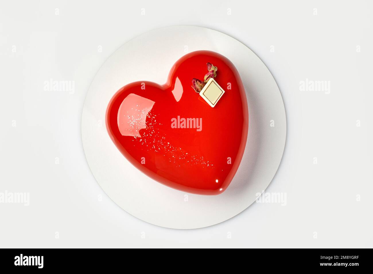 Red heart shaped mousse hi-res stock photography and images - Alamy