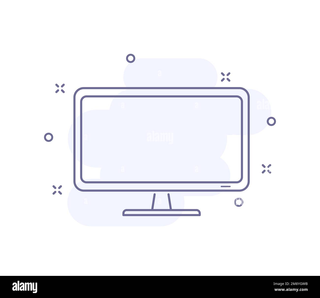 pc monitor outline vector illustration isolated Stock Vector Image ... pc monitor outline vector illustration isolated Stock Vector Image ...