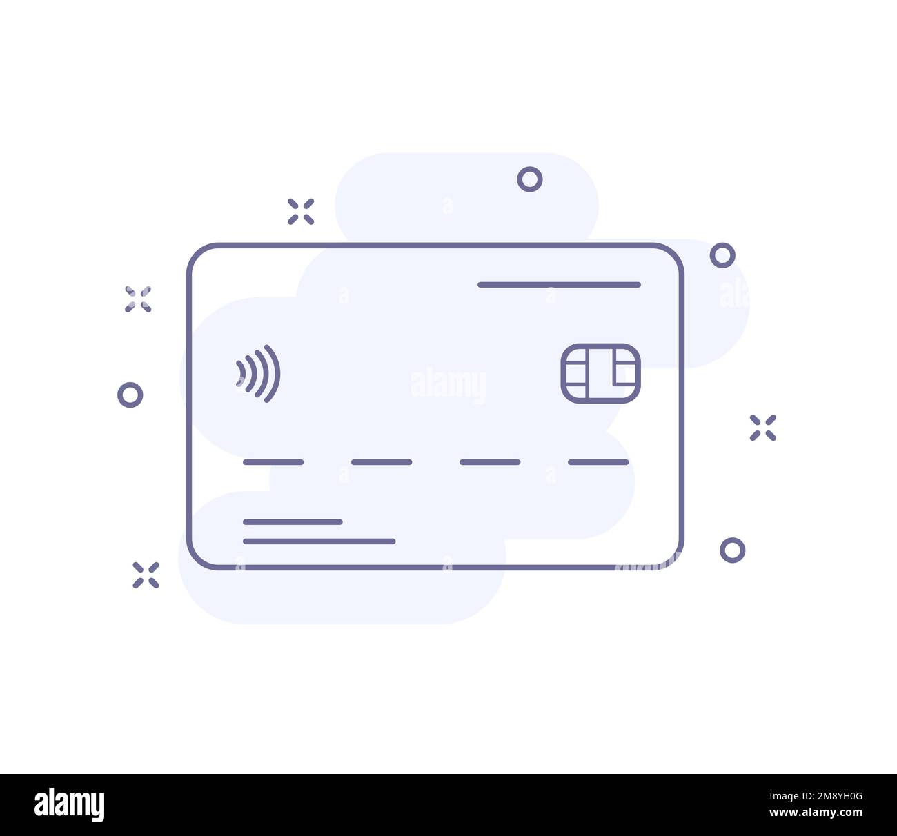 credit card outline vector illustration isolated Stock Vector Image ...