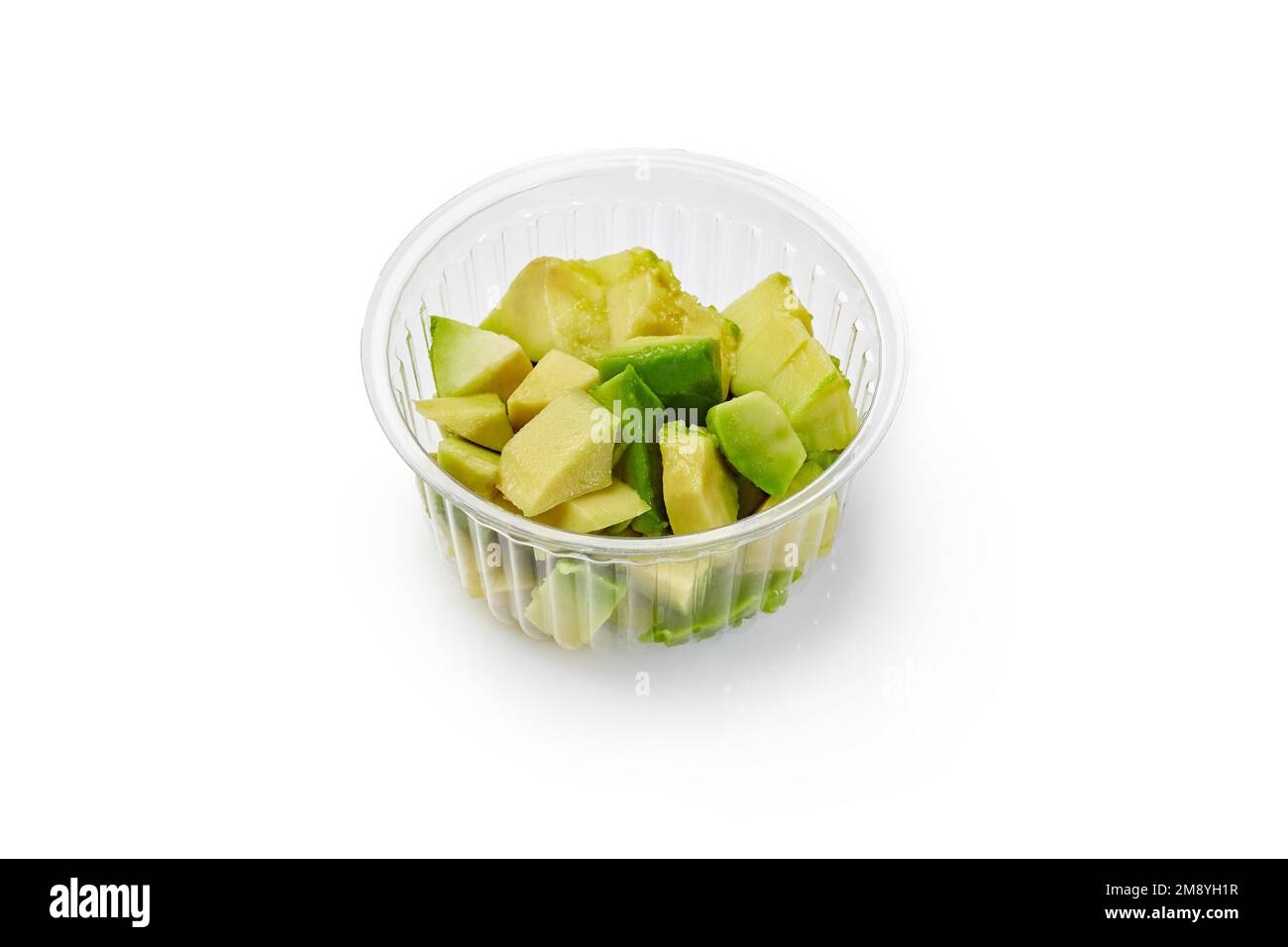 Pieces of soft ripe avocado in disposable plastic bowl Stock Photo - Alamy