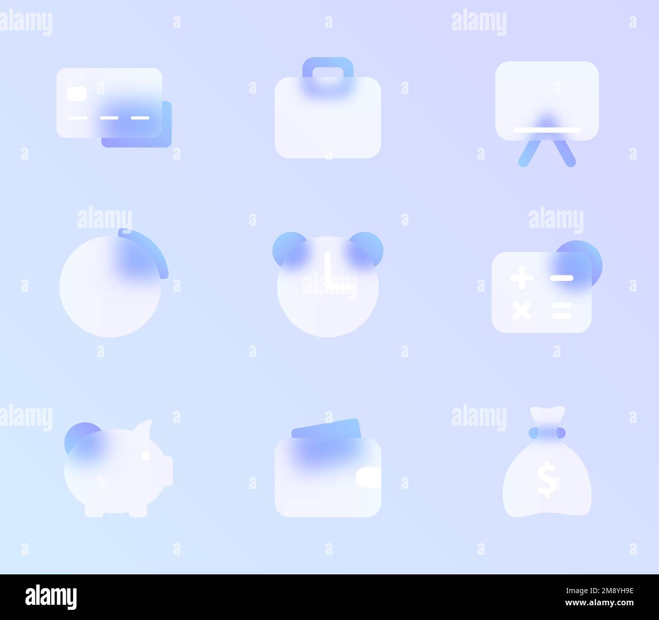 business glass morphism trendy style icon set Stock Vector Image & Art ...