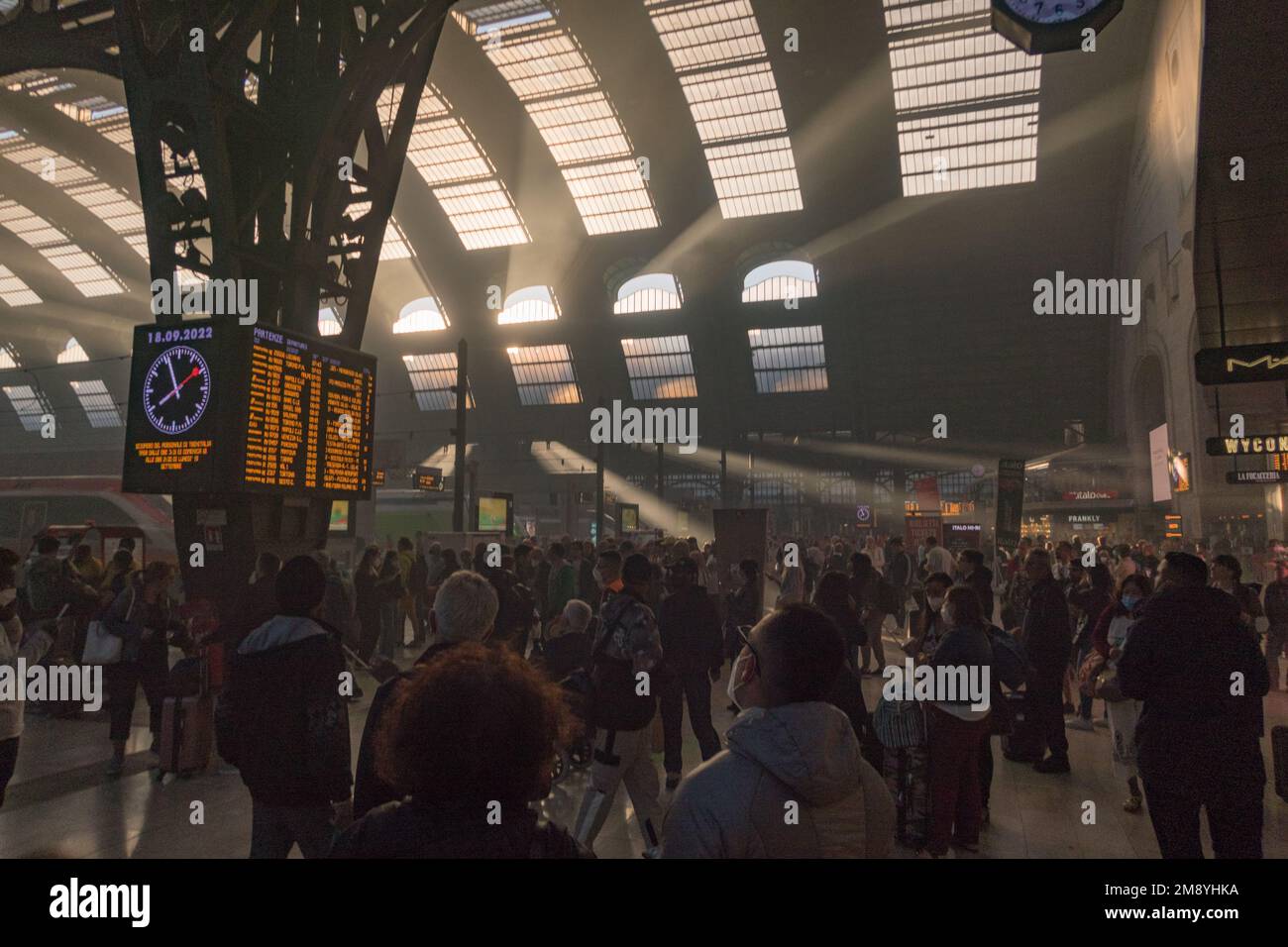 A view of Milan Central Station at sunset Stock Photo - Alamy