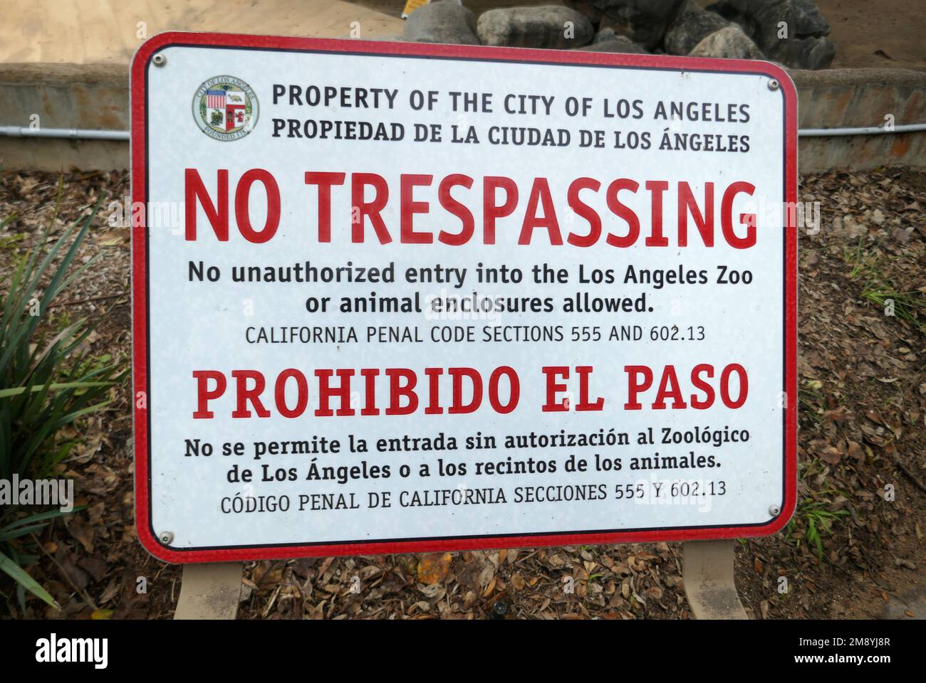 Los Angeles, California, USA 12th January 2023 No Trespassing Sign at ...