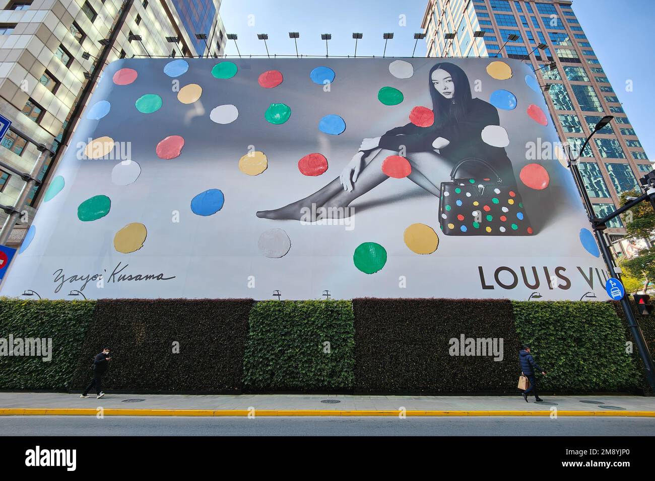 SHANGHAI, CHINA - JANUARY 16, 2023 - A bag advertisement for Louis ...