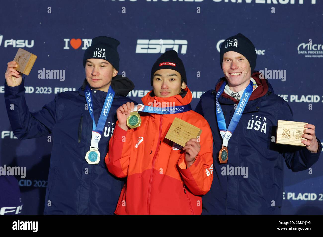 Lake Placid, NY, USA. 15th Jan, 2023. (L to R) Niklas MALACINSKI (USA ...