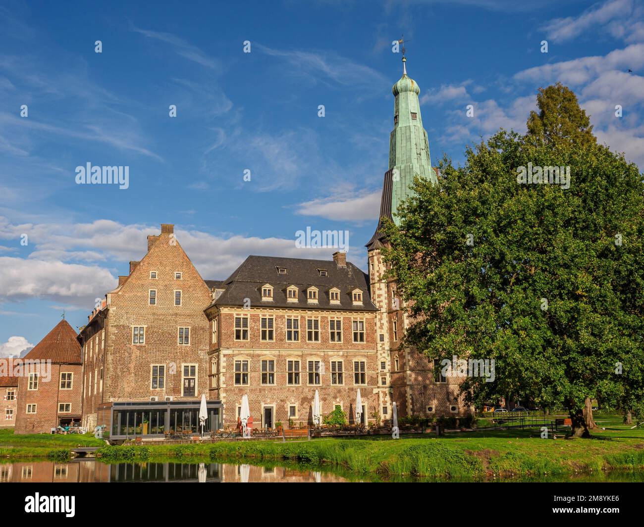 The Raesfeld Castle surrounded by a beautiful park in Germany Stock ...