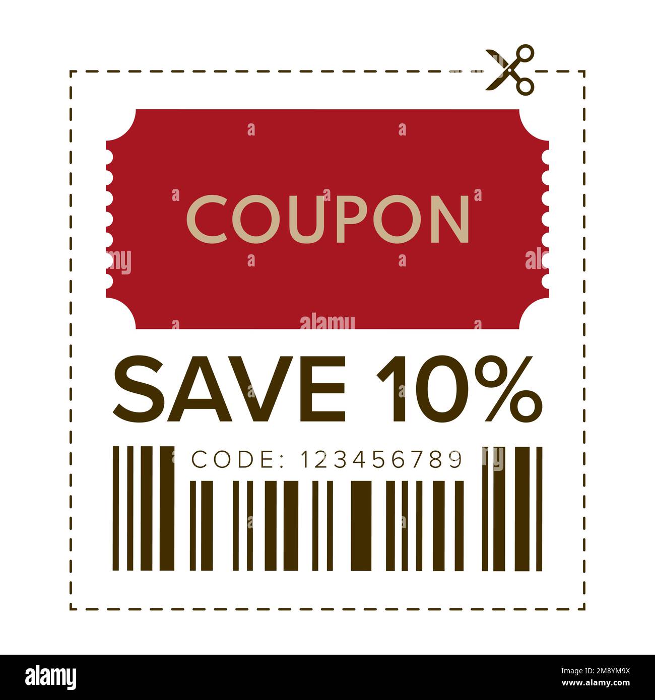 Coupon Discount. Vector Gift Voucher Isolated Stock Vector Image & Art ...
