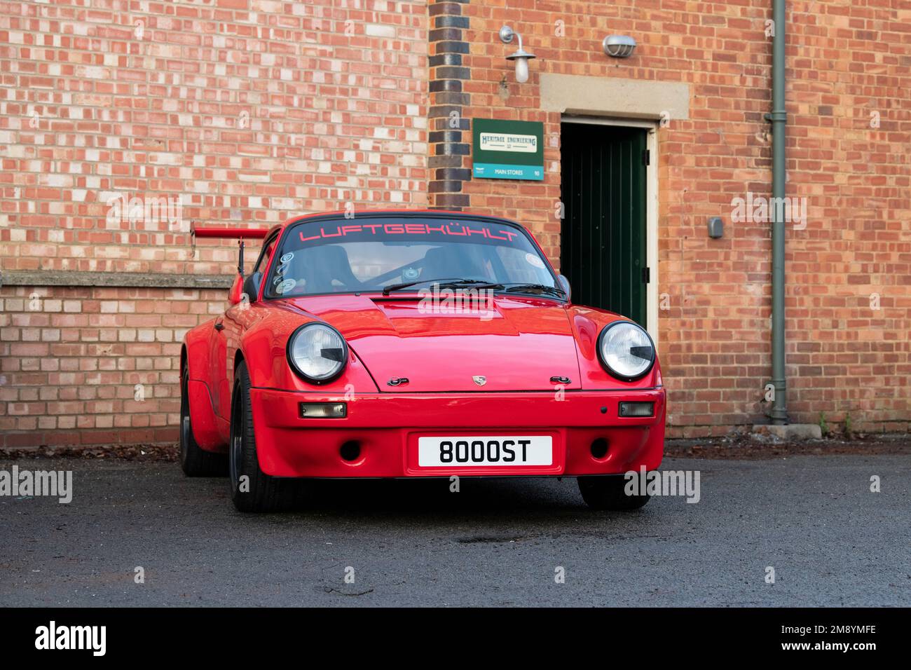 Red Porsche at Bicester heritage centre, sunday scramble event ...