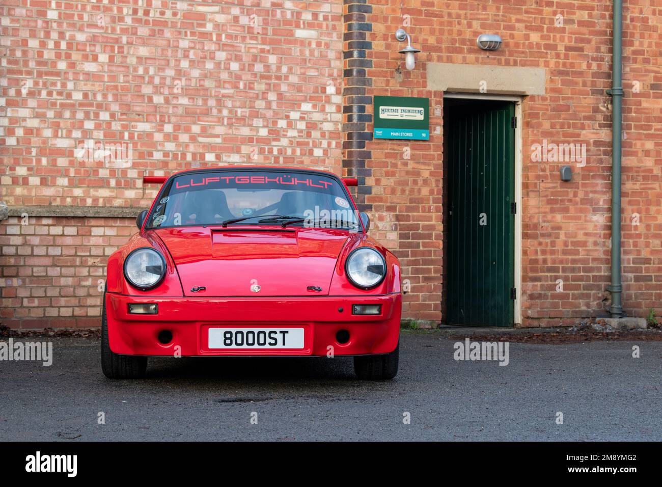 Red Porsche at Bicester heritage centre, sunday scramble event ...