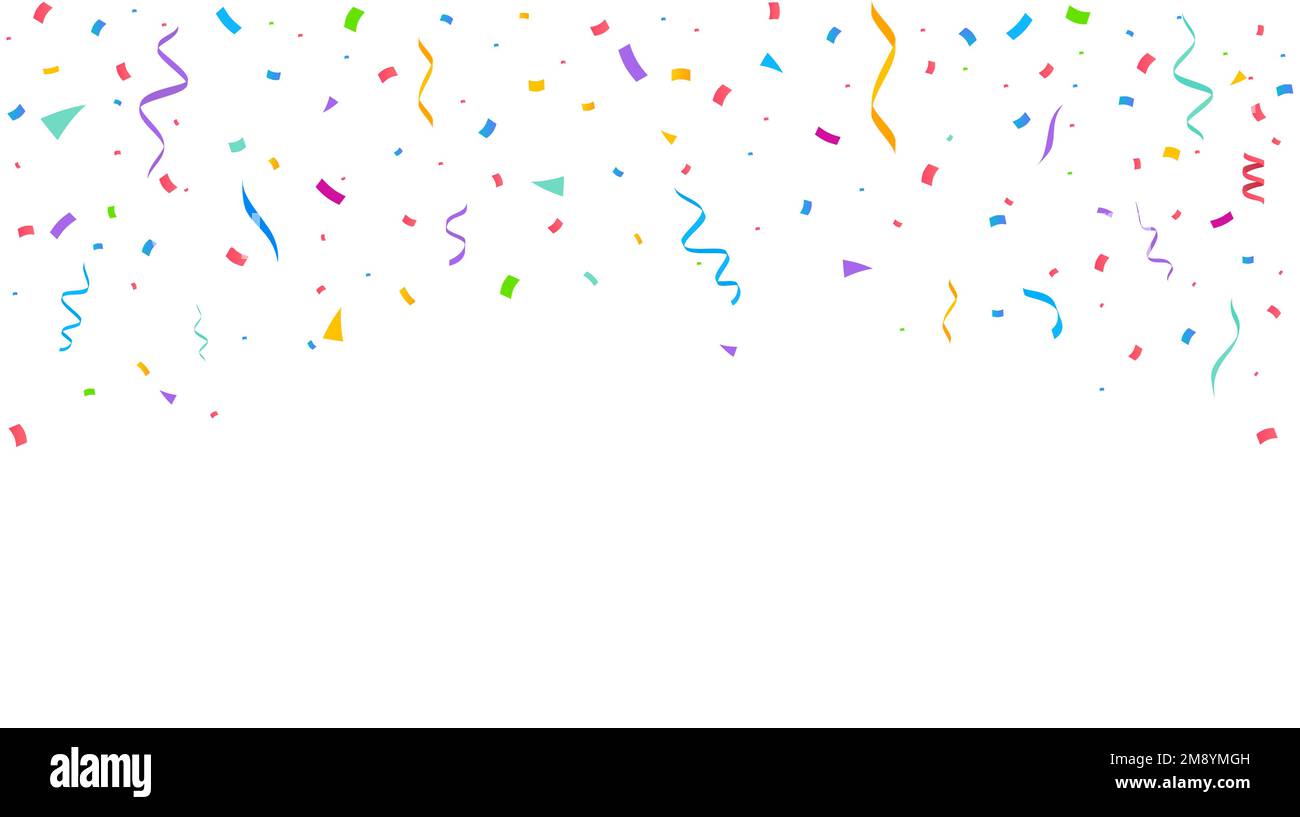 Confetti Background. Festive Backdrop. Party Design With Colorful Confetti. Vector Illustration ...