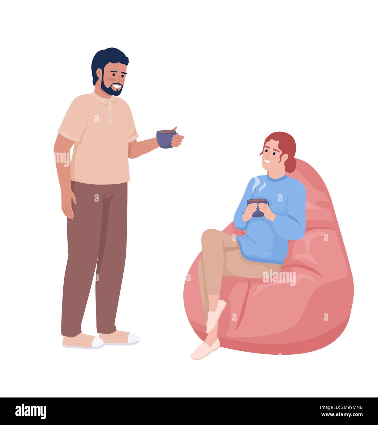 Indian male drinking coffee Stock Vector Images - Alamy