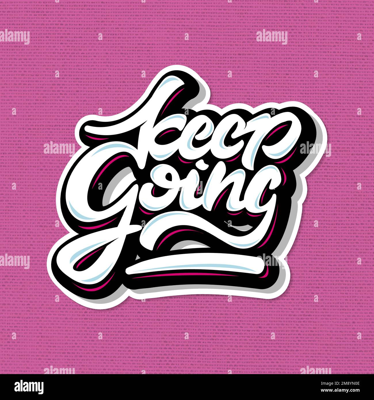 Handwritten vector sticker keep going illustration Stock Vector Image ... Handwritten vector sticker keep going illustration Stock Vector Image ...